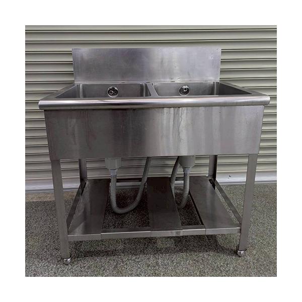 商品名：二槽シンク 寸法：W900×D600×H800 保証期間：なし ランク：B 特記事項：-  販売店：テンポス奈良店（奈良県磯城郡田原本町）からの配送です。