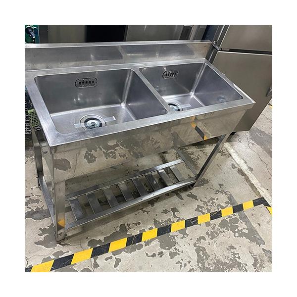 商品名：二槽シンク 寸法：W1000×D450×H800 保証期間：なし ランク：B 特記事項：キズ/汚れあり  販売店：テンポス郡山店（福島県郡山市）からの配送です。