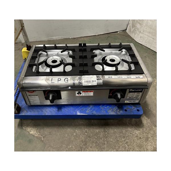 商品名：卓上ガスコンロ 2口 寸法：W600×D320×H164 メーカー：マルゼン 型式：M-822E 年式：2022年製 ガス種：LPG(プロパンガス)※ガス機器の接続は最寄りの専門業者へご依頼下さい。 保証期間：納品日より3ヶ月(離島...