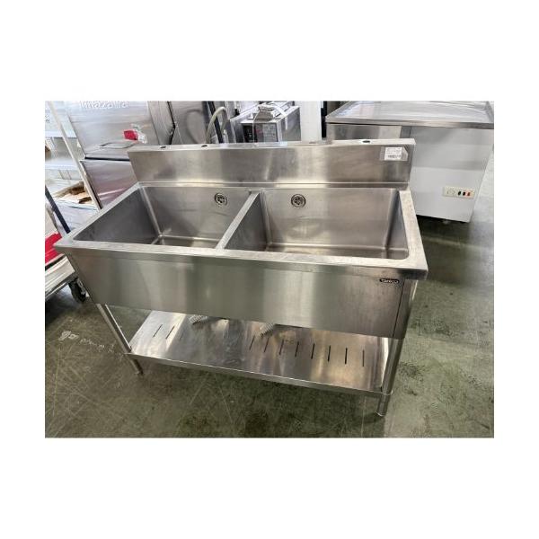 商品名：二槽シンク 寸法：W1200×D600×H800 保証期間：なし ランク：B 特記事項：キズ/汚れあり  販売店：テンポス郡山店（福島県郡山市）からの配送です。