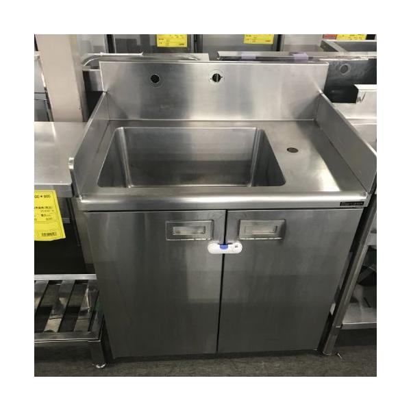 商品名：一槽シンク 観音扉付き 寸法：W750×D500×H750 メーカー：マルゼン 型式：不明 付属品：なし 説明書：なし 保証期間：なし ランク：B 特記事項：キズ、汚れ、穴有り。バックガード20×200/SG10×100  販売店：...