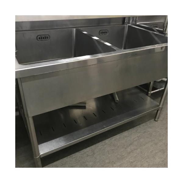 商品名：二槽シンク 寸法：W1200×D750×H800 メーカー：マルゼン 保証期間：なし ランク：B 特記事項：キズ、汚れ有り。バックガード60*150  販売店：テンポス京都店（京都府京都市）からの配送です。