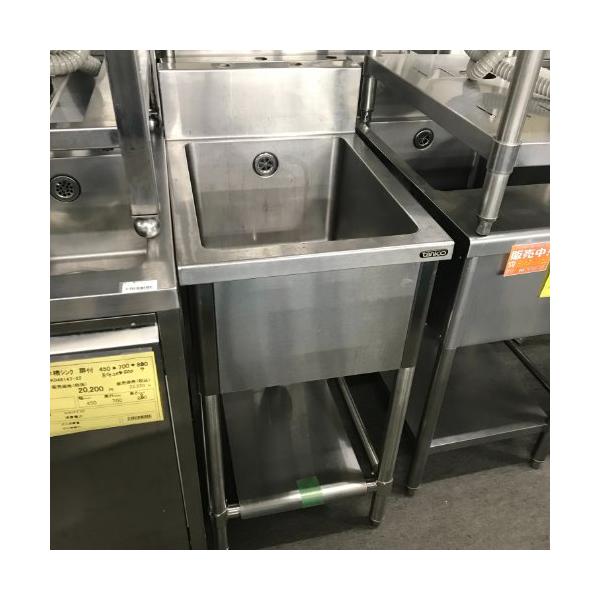 商品名：一槽シンク 寸法：W450×D600×H850 保証期間：なし ランク：B 特記事項：キズ、穴有り。バックガード60×150  販売店：テンポス京都店（京都府京都市）からの配送です。
