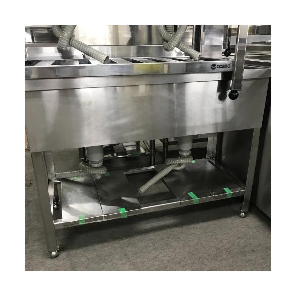 商品名：二槽シンク 寸法：W1000×D450×H770 保証期間：なし ランク：B 特記事項：キズ、汚れ有り。  販売店：テンポス京都店（京都府京都市）からの配送です。