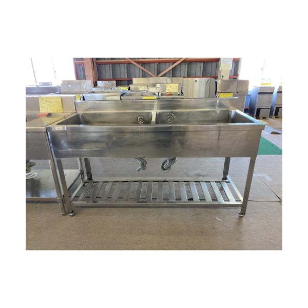 商品名：二槽シンク 寸法：W1500×D600×H800 保証期間：なし ランク：B 特記事項：-  販売店：テンポス水戸店（茨城県東茨城郡）からの配送です。