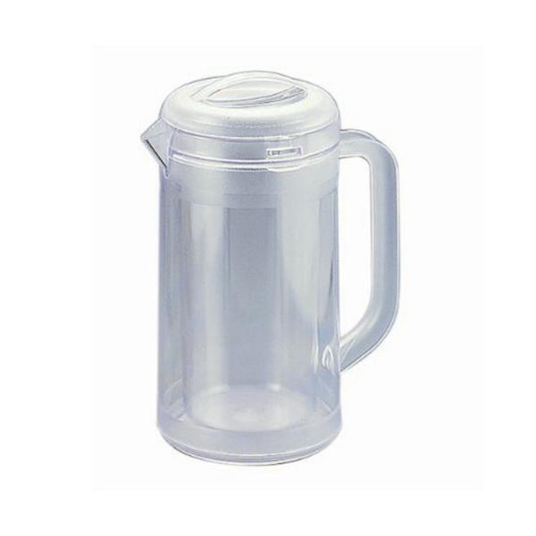 商品番号：8640800商品名：ノンウェットピッチャー 17L 二重構造 クリアー BKメーカー：EBM寸法：130×195×275mm 容量：1.7L  二重構造で結露を防止します※ 冷たいもの専用です。熱いものは入れないでください