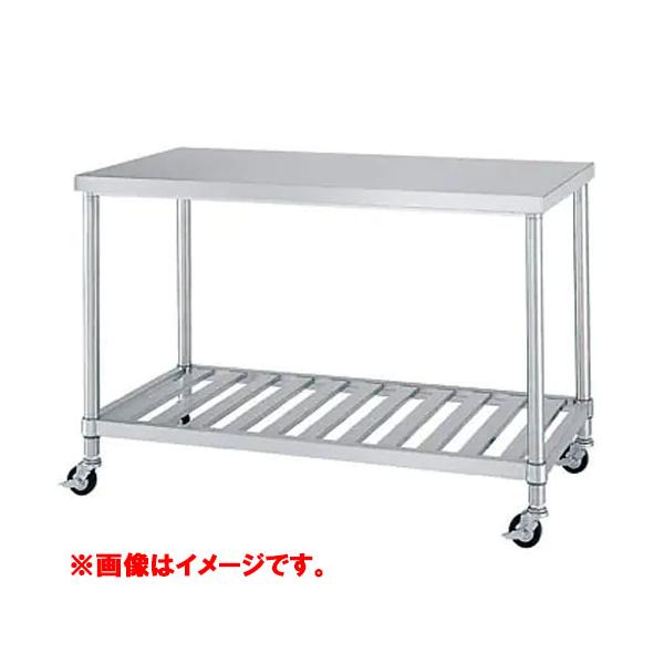 商品名：スノコ棚仕様　キャスター付作業台　型式：WSC-7545-U75サイズ：幅750×奥行450×高さ800(mm)質量：15.6kg材質：SUS430耐荷重（製品の質量も含みます）：ベタ棚・スノコ棚の製品：天板：150kg・棚：100...