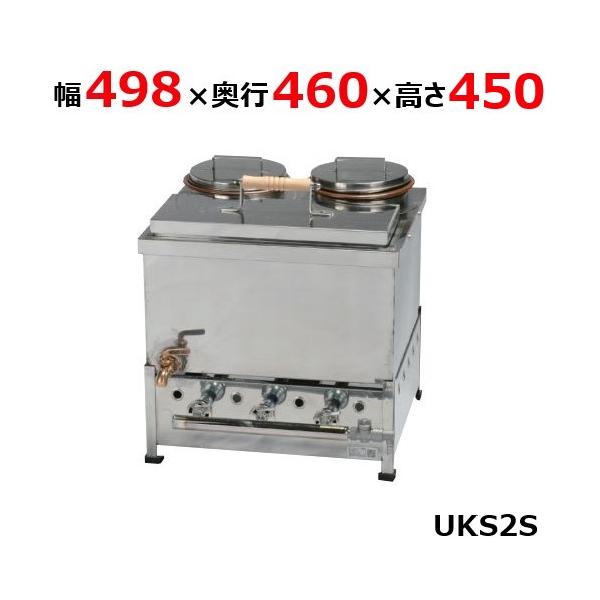 商品名：うどんそば銅庫メーカー：伊東金属工業所型式：UKS2S外形寸法：W498×D460×H450(mm)ガス消費量：プロパン(kw)/7.75，都市ガス(kcal)/6663ガス接続(mm)：プロパン/9.5，都市ガス/13
