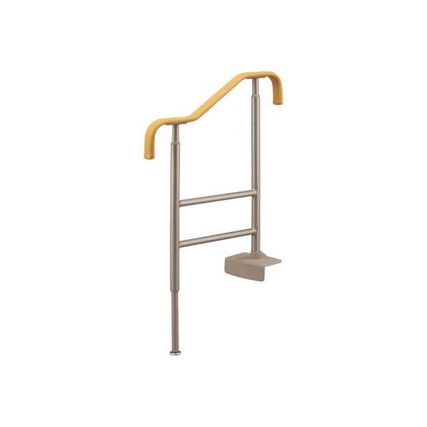 ・玄関先での転倒防止!身体をしっかり支える玄関用手すり。・手すり形状:両端に水平部を設け、段差の昇降動作も安全。・固定板:ガッシリ挟んで安心の固定力。・手すり部全体に滑りにくく安心のエラストマーを採用。・スライド脚をカットして、かまちの高さ...