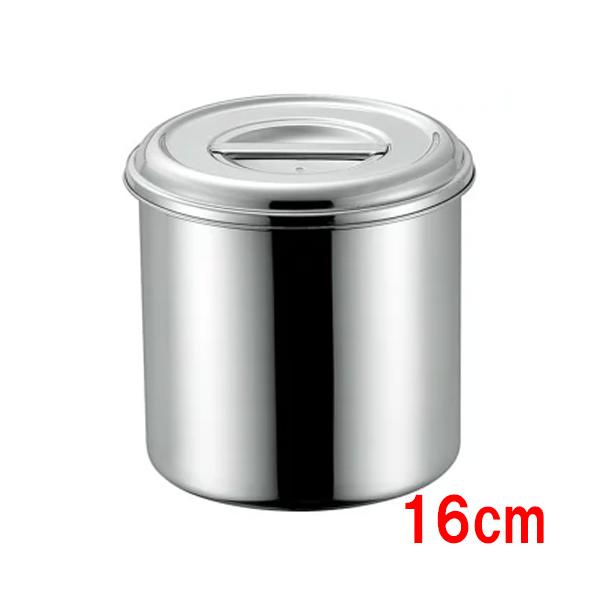 商品名：18-8 深型キッチンポット16cmメーカー型番：11016JANコード：4560127490352入り数：1サイズ：(本体内径×深さ)φ160×160(mm)、板厚0.6(mm)重量：約600g容量：約3.3L