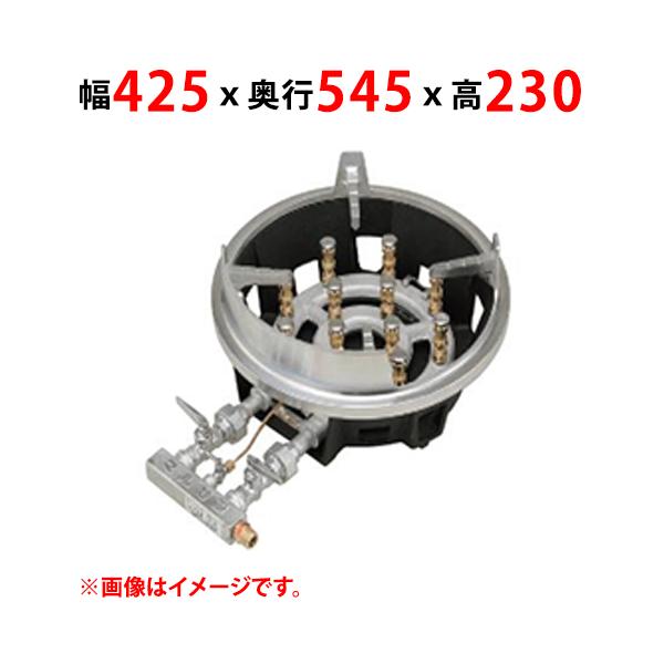 商品情報商品名：ガスバーナー MG-12JB寸法：幅425×奥行545×高さ230(mm)メーカー：マルゼン型式：MG-12JB製品重量：19.5kgガス消費量：都市ガス23.3kW(20,000kcal/h)、LPガス23.3kW(1.6...