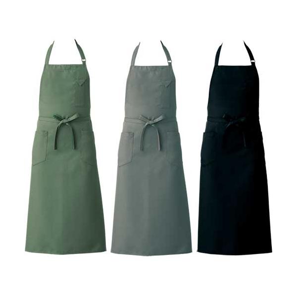 スモーキーパステル色でどんな私服にも合う色が特徴です。物販から飲食まで幅広く汎用性がありながら高級感もあります。商品名：胸当てエプロン Fメーカー：セブンユニフォームメーカー品番：CT2363-4(カーキ)／CT2363-7(ライトグレー)...