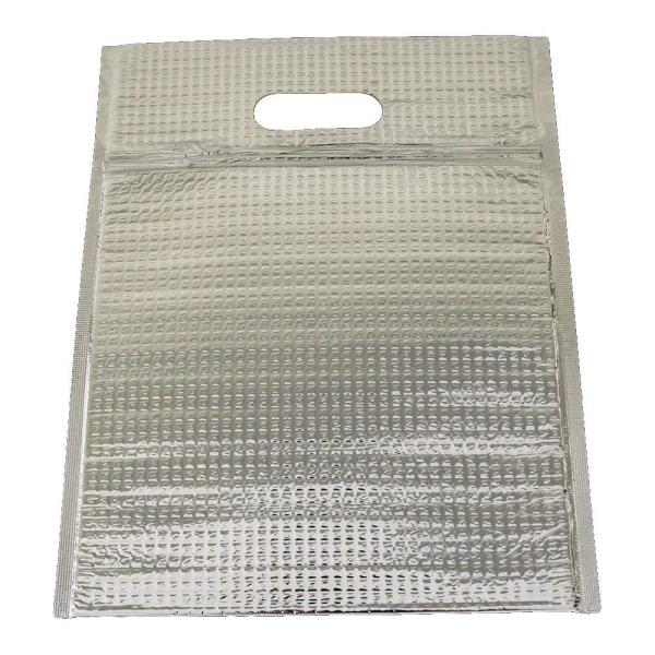 タイプ(形):平袋 外寸サイズ(横×縦):210×275mm 内寸サイズ(横×縦):195×275(ジップ下200)mm 入数:100枚 仕様:持ち手穴・ジップ付【特長】●鮮魚や精肉、冷凍食品などの急激な温度変化を抑えたい物品の保冷(保温)...