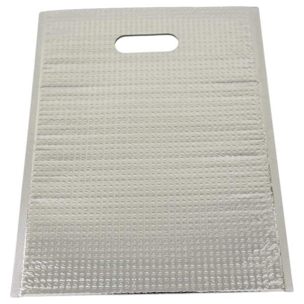 タイプ(形):平袋外寸サイズ(横×縦):365×475mm内寸サイズ(横×縦):350×475(テープ下390)mm入数:50枚仕様:持ち手穴・両面テープ付保冷バッグ 保冷袋【特長】●鮮魚や精肉、冷凍食品などの急激な温度変化を抑えたい物品の...