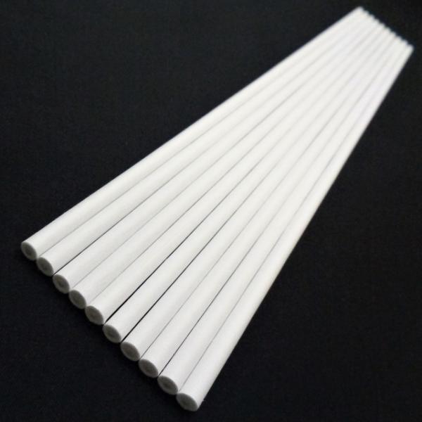 環境にやさしい紙製の手旗棒です。旗を紙で製作した場合、旗と棒を分別せずにそのままリサイクル可能です。ムク棒（ストローの様に穴が開いていない）タイプのポールです。１００本／セットサイズ　直径：５．４mm　長さ：４００mm素材：紙カラー：白サイ...