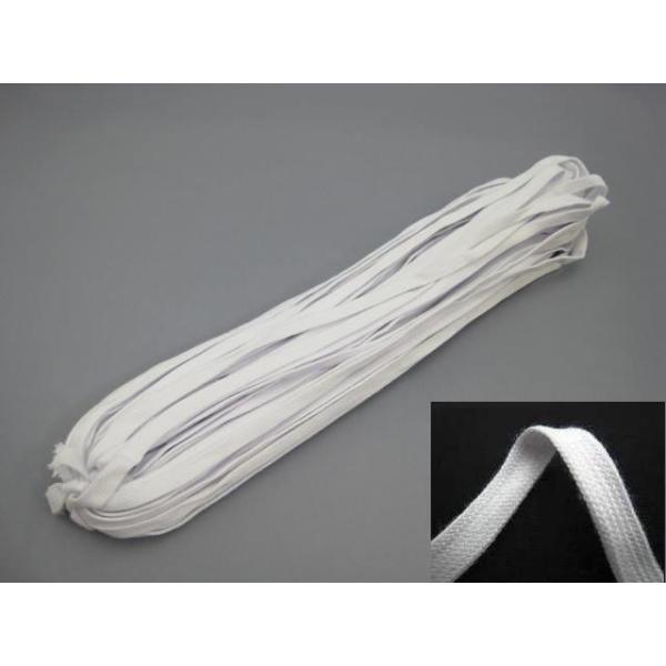 布製織物で且つチューブ状になったソフトな紐で、椅子カバーや頭巾、子供用前掛けの紐などに使用、結び易く肌触りが良いのが特徴です。材質：スフ巾：８ｍｍ　長さ：３０ｍカセカラー：白サイズはあくまでも目安であり、商品により多少の誤差が出ます。商品の...