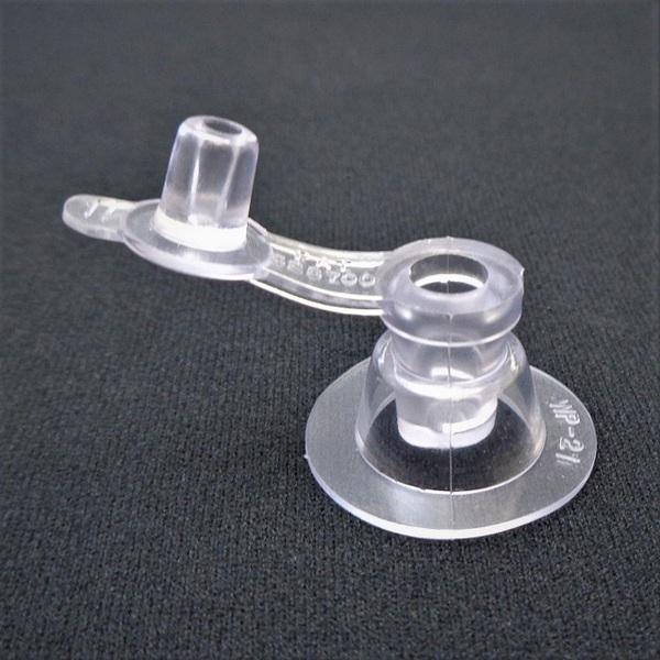 ビーチボールなどに使用されているビニールストッパー（エアーストッパー）です。空気がぬけにくいダブルストッパー式の空気栓になります。高周波ウエルダー加工機を使い本体に溶着させます。※ウェルダー加工機の取り扱いはございません。予めご了承ください...