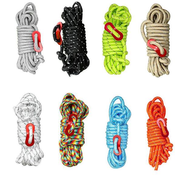 商品名:送料無料 パラコード ロープ 6mm 全8色 テントロープ キャンプ用品 アウトドア タープロープ ガイロープ ガイドロープ 4本セット 防災グッズ パラシュートコード                            商品説明...