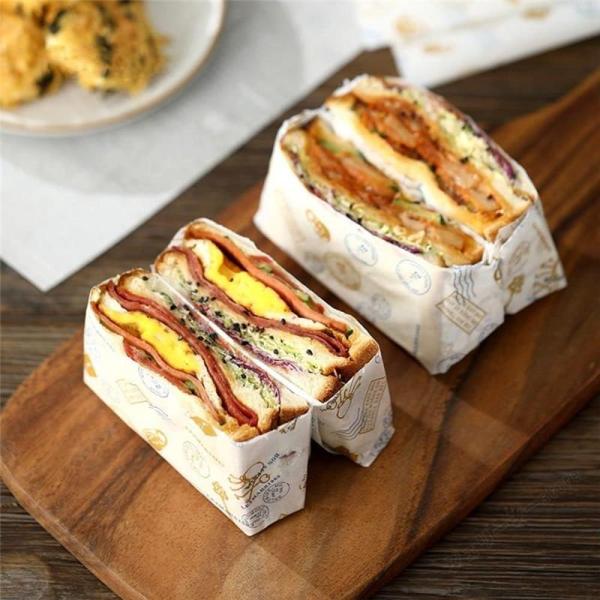 ベーキング紙 サンドイッチ ラッパー 50枚 クッキングシート 耐熱 ワックスペーパー 天ぷら敷紙ク 耐油 食品 グレードグリース紙 ラッパー包装紙 パンパッケージ内容: 50pcs xシートのワックスペーパープログレード品質。食品と直接接...