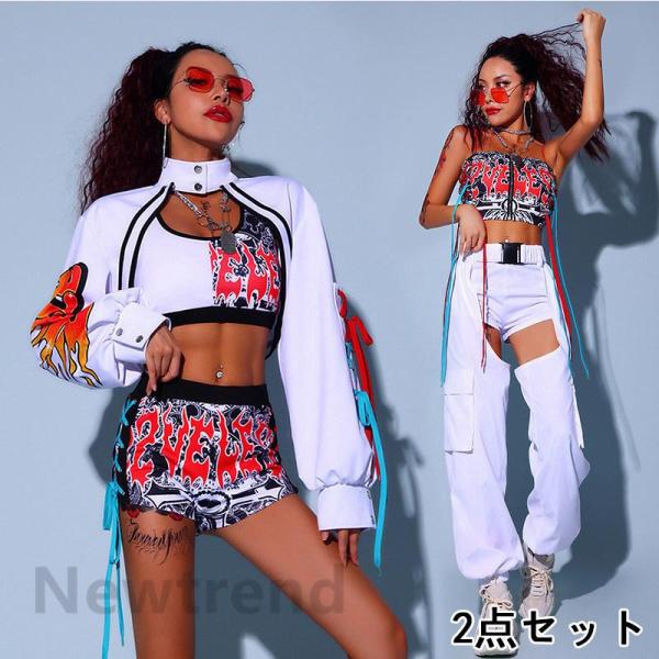 レディースダンス衣装　チアガールコスプレ衣装 チアリーダー　ユニフォーム ジャッズ ヒップホップダンス 体操服 　運動会　応援団ウェア　舞台服 注意事項 ◆サイズは、実寸を測っているため多少の誤差はございます。実商品とPC画面では、多少見た...