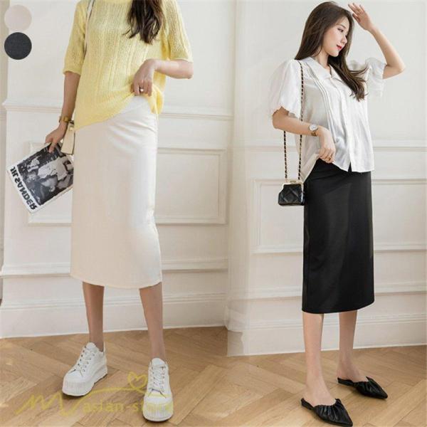 マタニティスカート 妊婦スカート ロング丈スカート 産前産後 マタニティウエア マタニティ用 ハイウエスト普段着 着回し おしゃれ 妊婦服  デイリーコーデ マタニティウェア カジュアル ストレッチカジュアル 体型カバー フェミニン 母の日...