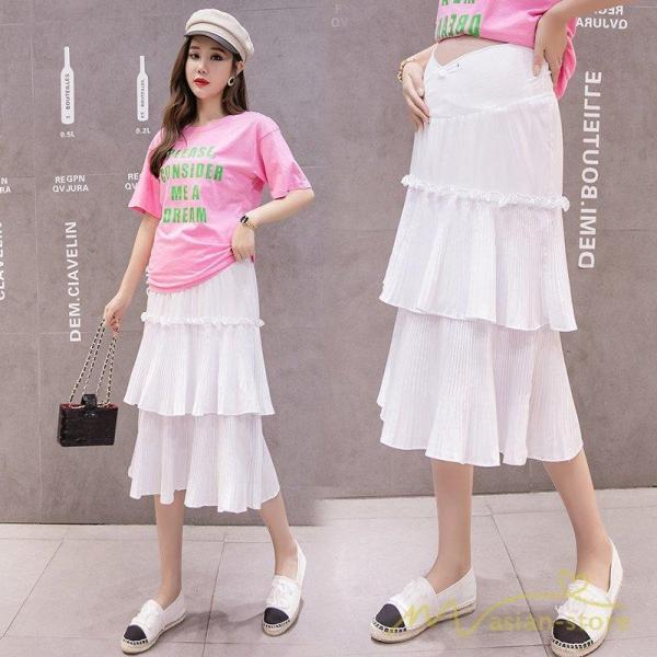 マタニティスカート マタニティ レディース スカート ロング丈 ティアードスカート 産前 産後 マタニティー 妊娠 妊婦 ロングスカート レディース 着痩せ おしゃれ 可愛い マタニティウェア 着回し お出かけ 着痩せ 春物夏物 春服夏服 ...