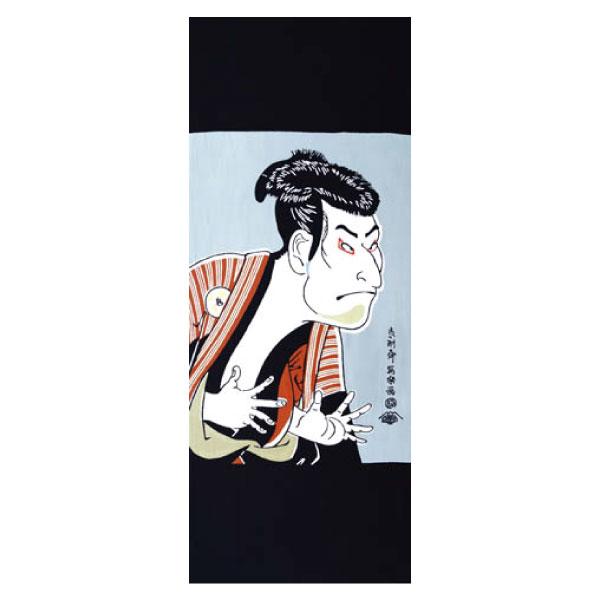 写楽(生没年不詳)は、寛政6年5月からわずか10ヶ月ばかり活躍して姿を消した謎の絵師。脂粉を通り越して、役者の素顔にまで迫ろうとした似顔絵で有名。本図は河原崎座の「恋女房染分手綱」(こいにょうぼうそめわけたずな)に取材したもの。敵役に挑みか...