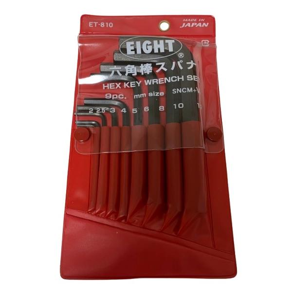 ※1〜2営業日以内に出荷（土日祝を除く）致します。■用途六角穴付ボルト類の締結用に。■仕様・規格 ビニールポーチ入り9本組セット内容(本)：9セット内容(mm)：2、2.5、3、4、5、6、8、10、12■材質 レンチ:特殊合金鋼、SNCM...