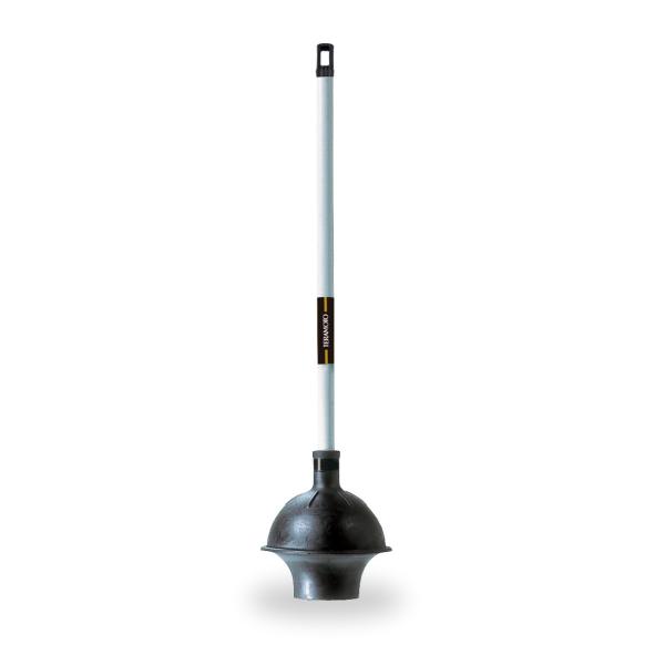 ニュー洋式カップ トレイ付 収納トレイ付で衛生的サイズ 全長：665mmカップ直径：直径165mm、トレイ直径：直径170mm重量 約670g材質 柄：直径22.2mmスチールパイプにポリエチレン接着被膜、頭：合成ゴム、トレイ：ポリプロピレ...