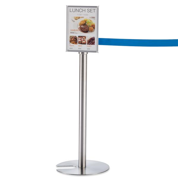 ベルトパーテーション用アドパネル 縦 A4ベルトパーテーションにワンタッチでセットできるパネルフレーム。差し込み口が2方向あるので縦と横で使えます。規格サイズ：約W222×D19×H309mm重量：約222g材質：フレーム：アルミ・POM、...