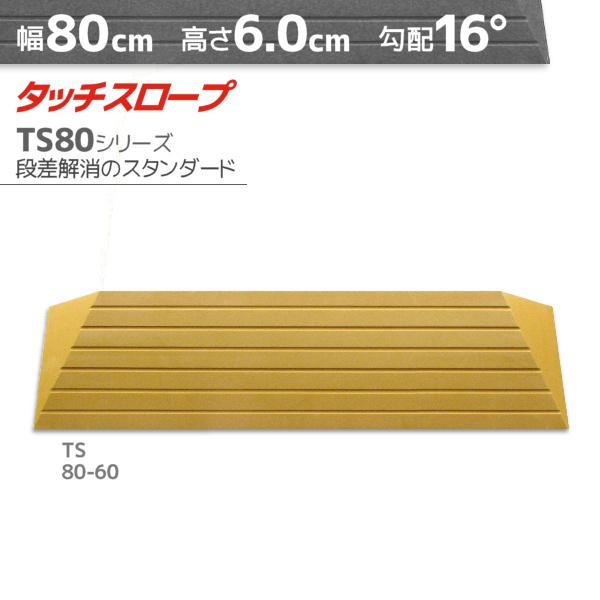 シンエイテクノ■タッチスロープ TS80-60■■仕様■ [高さ]　　6.0cm [奥行]　　20.0cm [有効幅]　60cm [勾配]　　16度 [溝  ]    6本 [幅  ]    80cm[ 簡単設置 かんたん お手軽 バリアフ...