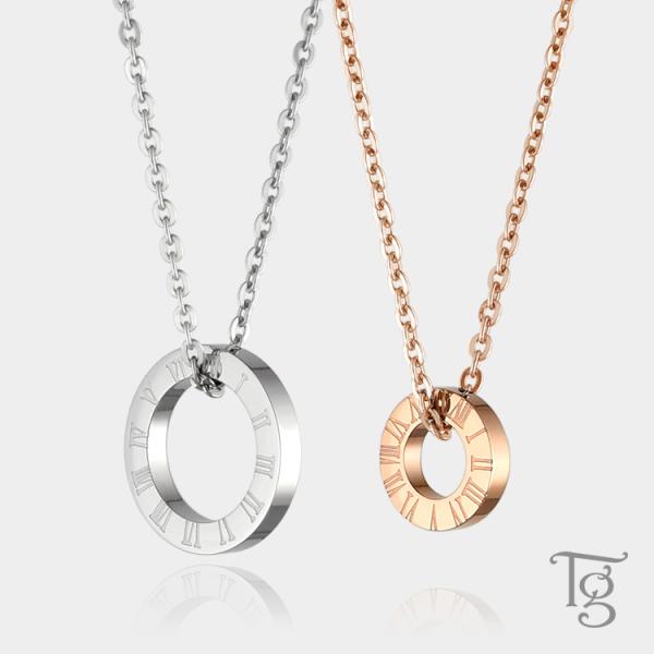 ペアネックレス ステンレス 刻印 シンプル 大人 リングタイプ つけっぱなし ローマ数字 合わせデザイン ペア ネックレス ペンダント サージカルステンレス 金属アレルギー対応 2本セット ケース付き 安い 送料無料 ブランド ノンアレルギ...