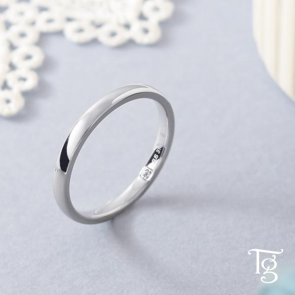 リング レディース メンズ ステンレス アレルギー対応 シンプル 甲丸 刻印 ダイヤモンド シークレットストーン インサイドストーン つけっぱなし 指輪 マリッジリング 結婚指輪 サージカルステンレス アニバーサリーリング ハイドーム ラン...