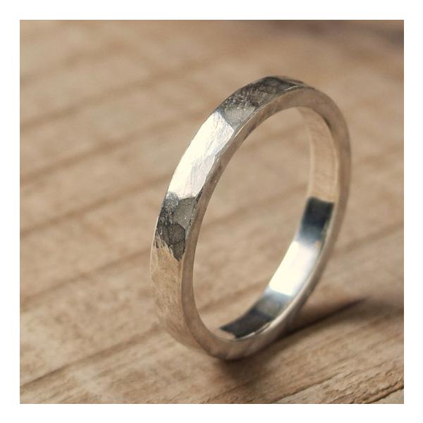 ツチめのリング(細) メンズ レディース ハンドメイド オーダー シルバー 槌目 シンプル 上品 おしゃれ 指輪 Silver 950 マモるリング メンズ ハンドメイド 刻印無料 シルバー950 誕生日 記念日 人気 ランキング ギフト ...
