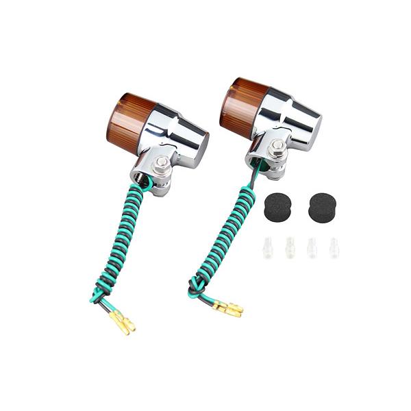 ●2個入●シングル球（バルブ無し・アースコード一体2線仕様）●アルミ鋳造製、メッキ仕上げボディ●アースコード標準装備●防水スポンジ2個付属※電球は付属しておりません別売りのG18型電球をお求め下さい。※取付けにはウインカーステーが必要になり...