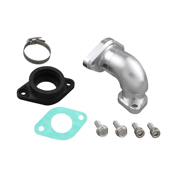 ●モンキーにビックキャブレター　VM26 / SHC26 　を取り付けする為の アルミ削り出し／アルマイト処理をした、フルビレットマニホールドです角度調整の無い、固定式マニホールドなっております。・マニホールド自体の振り角は約40度、シリン...