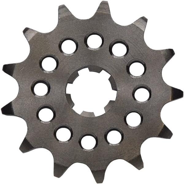 ●軽量かつ高い耐久性を誇るS45C（高炭素綱）を使用したフロント側（エンジン側）のスプロケットです。バネ下重量の軽減とフリクションロスの低減に効果を発揮します●スプロケットは消耗品です。一般走行時目安として約1000km走行ごとにスプロケッ...