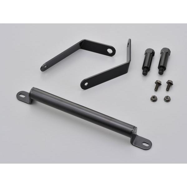 ●φ22.2のパイプに様々なアイテムをマウントできる基本機能は変わらず、存在を主張しないブラックボディ＆ステーを採用■適合車種SWISH（'18〜'19）[DV12B]■仕様パイプ部、ステー：スチール黒塗装ミラーアダプター部：スチール黒塗装...