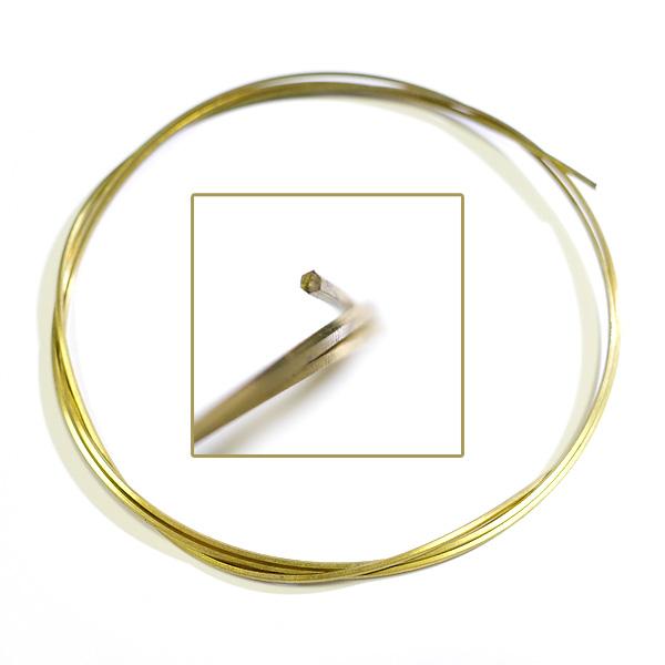 商品名　真鍮ブラスワイヤー　[六角線/ヘキサゴン] 商品番号　br-hx-02素材　真鍮ブラスサイズ　約1.5mm長さ　約50cm(25cmx2本)/1ロット 備考※商品サイズに誤差があります。※完全精密ではなく角エッジ、サイズに多少のばら...