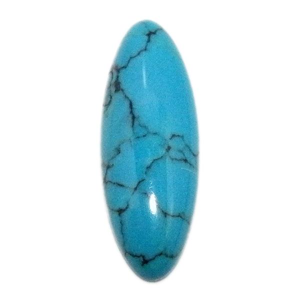 素材　  ターコイズ（Turquoise)カット　マーキスカボションサイズ　約7.9x21.7mm　4.2ct◆備考※お使いのブラウザにより色合いなど若干異なる場合があります。※天然由来の傷・ヒビ・欠け・付着物などが含まれている場合がありま...