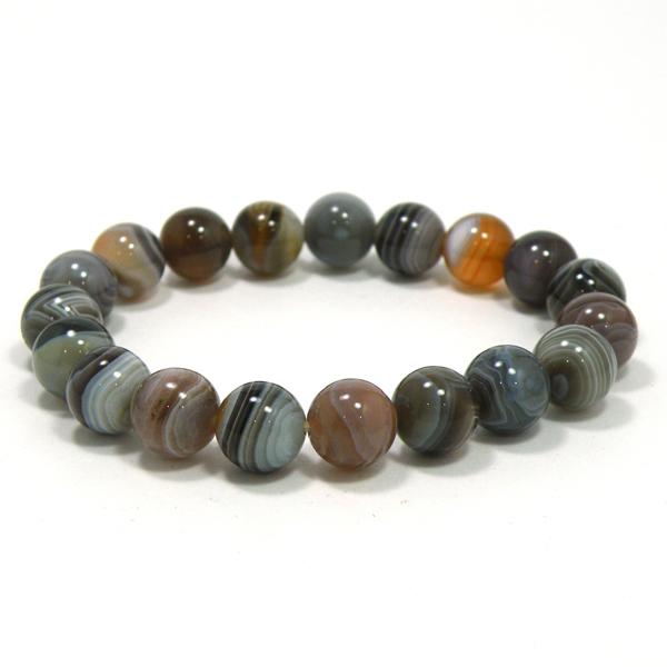 ボツワナアゲート(Botswana Agate) のブレスレットです。限定ものですのでお早めにどうぞ。商品番号　gs-sp-5804石名  ボツワナアゲート(Botswana Agate)商品名 ブレスレットサイズ　粒約10mm　サイズ約1...