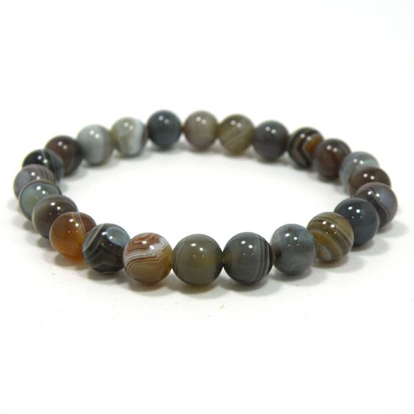 ボツワナアゲート(Botswana Agate) のブレスレットです。限定ものですのでお早めにどうぞ。商品番号　gs-sp-5805石名  ボツワナアゲート(Botswana Agate)商品名 ブレスレットサイズ　粒約8.5mm　サイズ約...