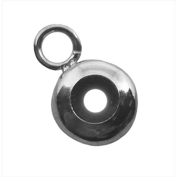 チェーンの長さを自由に調整するためのシリコンを内包したストッパービーズパーツピンを通したらチェーンまでスライドさせると長さが調整できます。商品名：シルバーシリコンストッパーロンデルビーズリング付き品番　：sb28素材　：sv925/シリコン...