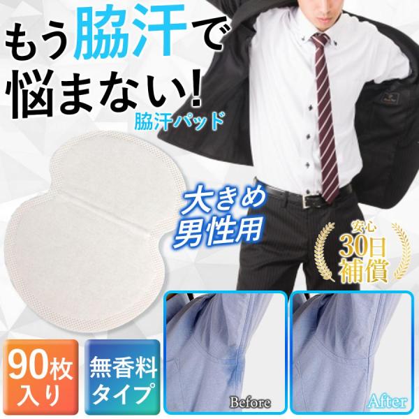 【発売日：2024年07月30日】【９０枚入り　貼り付け式　脇汗パッド】  こんな悩みを解決します！  洋服やシャツに汗がにじむ 汗によって黄色いシミができる ワキの臭いがつよくなる  【製品特徴】  汗が染みださない３層構造 1層目：汗を...