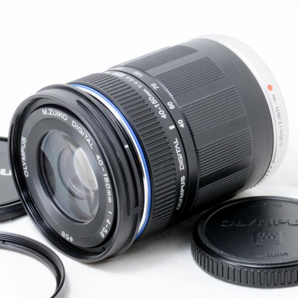 OLYMPUS オリンパス M.ZUIKO DIGITAL 40-150mm F4-5.6 ED ブラックOLYMPUS PENシリーズや Panasonic LUMIXミラーレス一眼カメラに装着可能！重量約190gと超軽量で大変コンパクト...