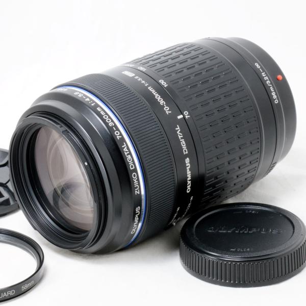 OLYMPUS オリンパス ZUIKO DIGITAL 70-300mm F4-5.6 ED 望遠ズームレンズフォーサーズ機一眼レフ対応の望遠ズームレンズ！最大撮影倍率0.5倍を実現し望遠を活かしたマクロ風の近接撮影が楽しめます！EDレンズ...