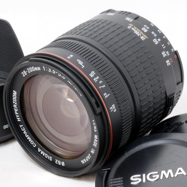 SIGMA シグマ COMPACT HYPERZOOM 28-200mm DF3.5-5.6 ASPHERICAL IF MACRO ニコン用ニコンFマウント用高倍率望遠ズームレンズ！しかもフルサイズ機でも使用可能！広角28mm〜超望遠20...