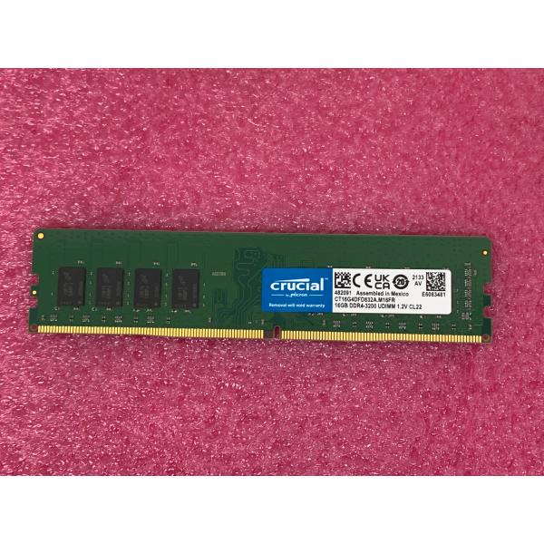 CRUCIAL PC4-3200 16GB 1枚 DDR4 デスクトップ用メモリ 288ピン ECC無し PC4-25600 DDR4 3200 ddr4 16gb desktop ram容量:16GBタイプ:288ピン ddr4 Non-...