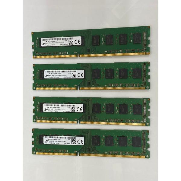 MICRON DDR3L-1600 PC3L-12800U 8GB 4枚で 32GB DDR3L デスクトップ用 メモリ 240ピン ECC無し DDR3L DESKTOP容量:8GB 4枚　合計　32GBタイプ:240ピン ddr3L N...