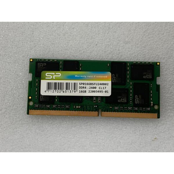 SP PC4-2400 16GB 1枚 DDR4 ノートパソコン用メモリ PC4-19200 16gb 260ピン DDR4 16GB LAPTOP RAM 中古品動作品容量:16GBタイプ:260ピン ddr4 Non-ECCメモリ/EC...